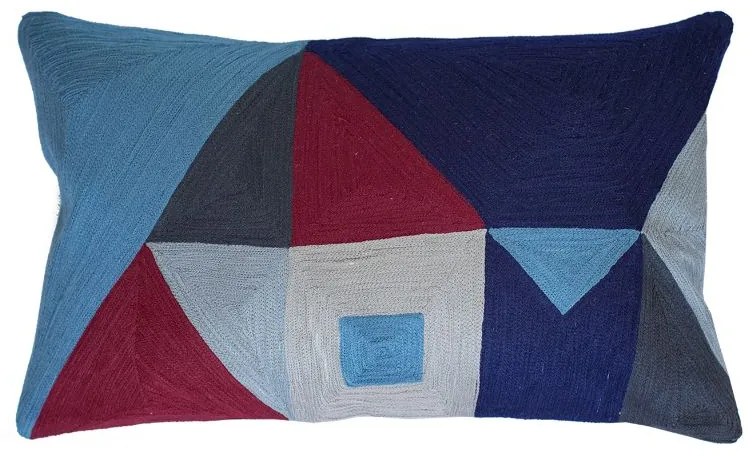 SCANquilt povlak ART COLOURS geo modrovínová 30 x 50 cm