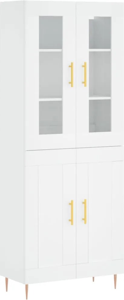 Skříň highboard bílá 69,5 x 34 x 180 cm kompozitní dřevo 3198329