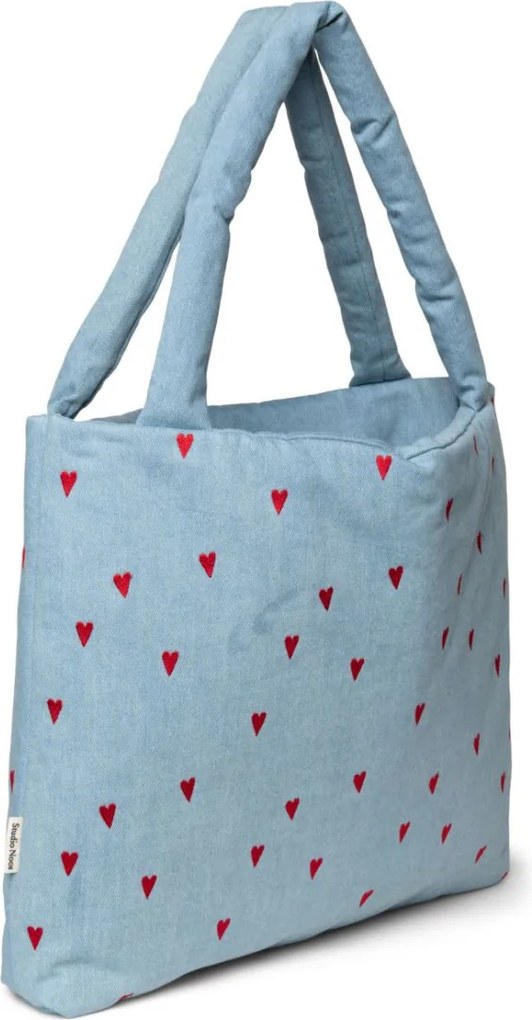 Studio Noos Denim Mom Bag Blue Hearts