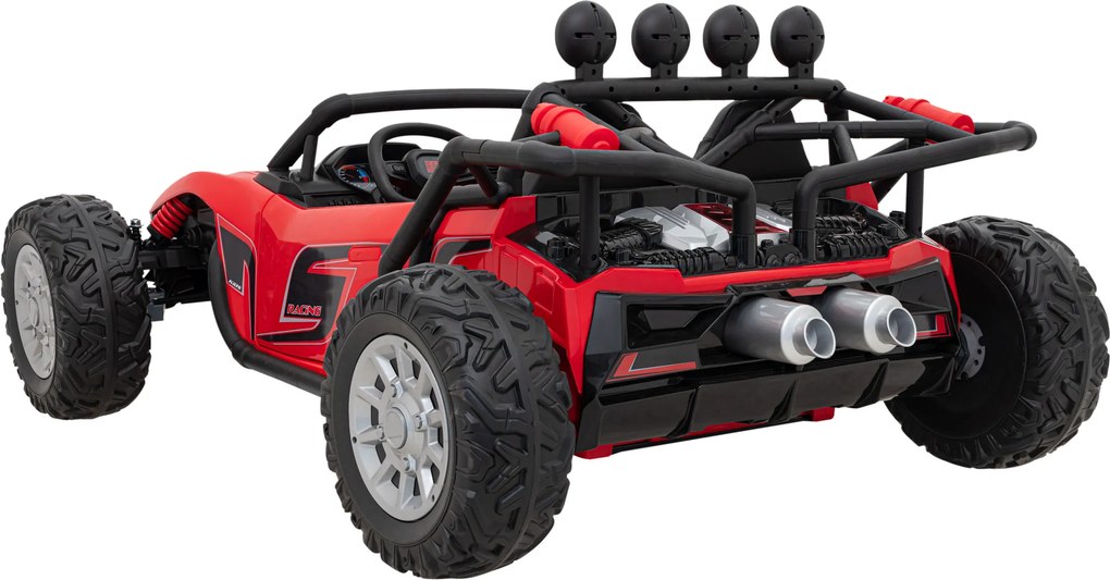 Ramiz Elektrická bugina Racing 5 pro děti červená + motory 2x200W + dálkové ovládání + LED audio + pomalý start