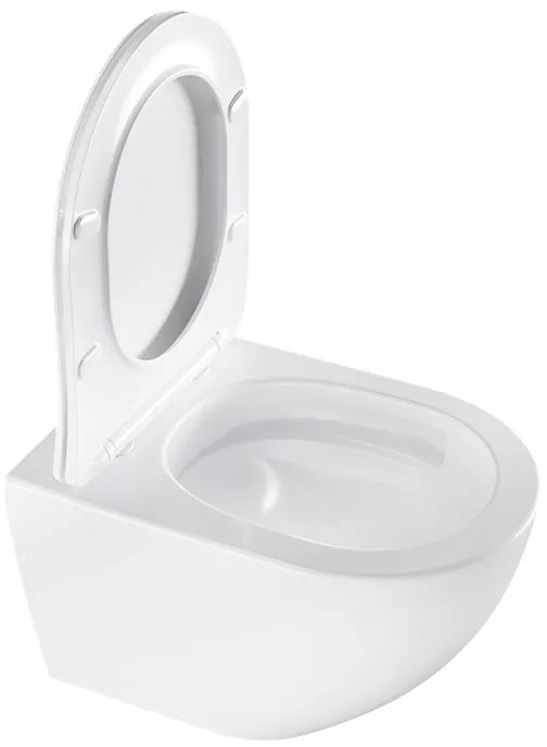 BPS-koupelny Závěsná WC mísa se SoftClose sedátkem HYD-4194, bílá