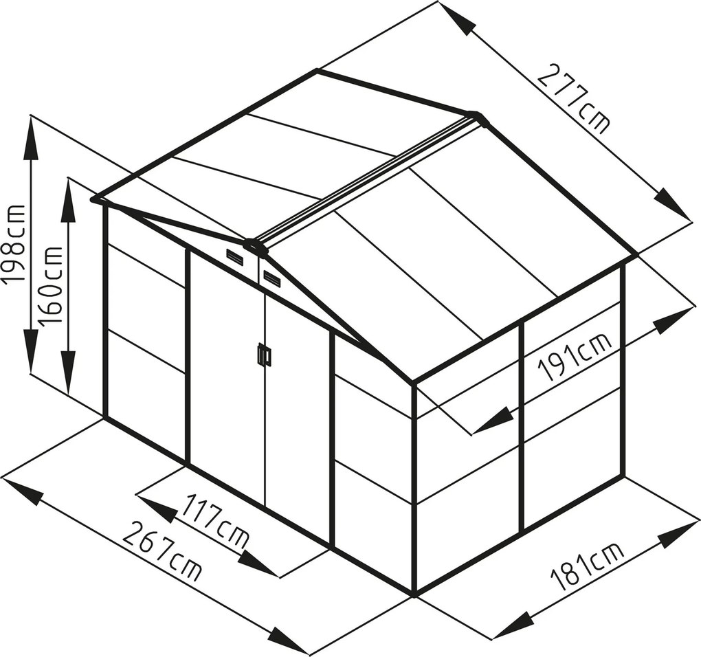 Zahradní domek G21 GAH 529 hnědý 63900535