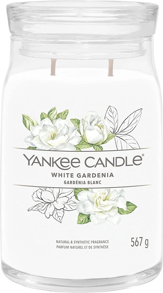 Yankee Candle vonná svíčka Signature ve skle velká White Gardenia 567g