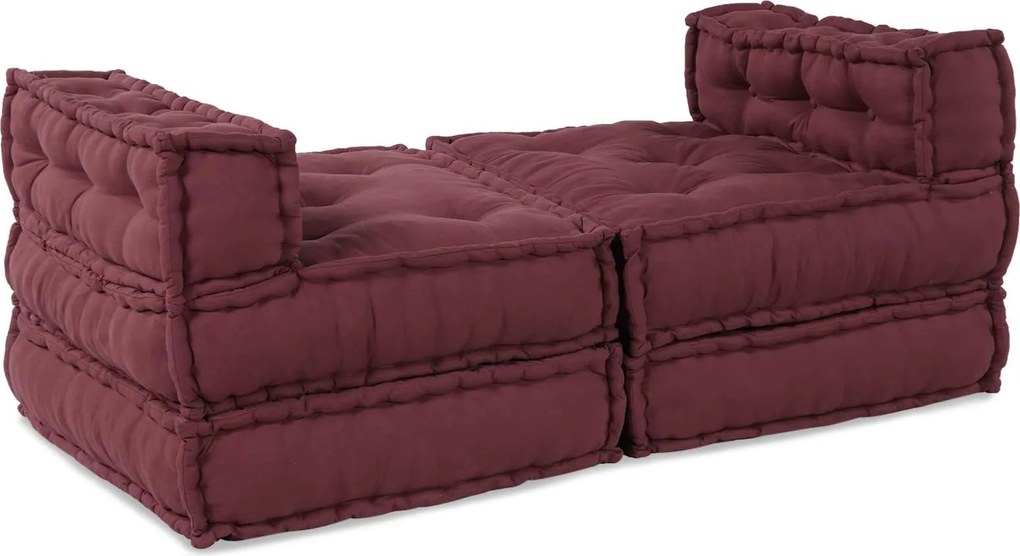 Modulová pohovka Textil Bordó 210 x 140 x 56 cm 3315073