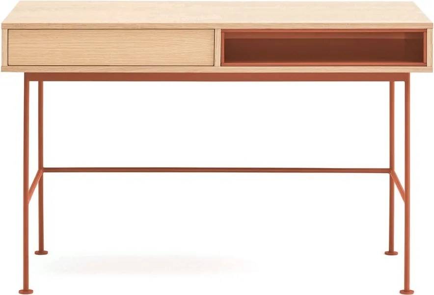 Pracovní stůl s deskou v dubovém dekoru 60x120 cm Yoko – Teulat
