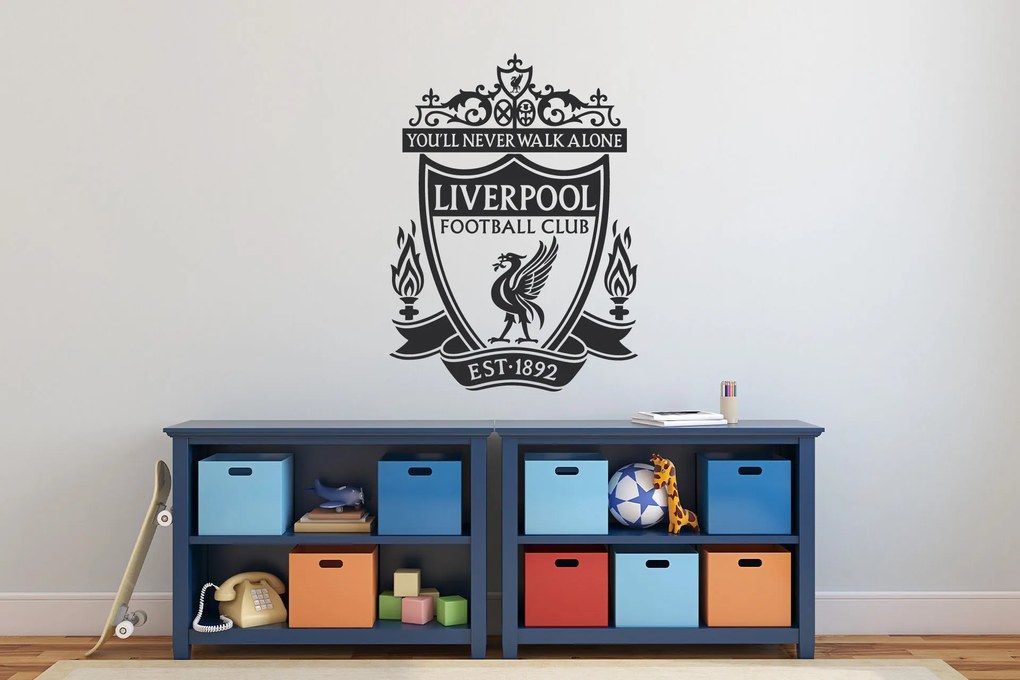 Lepy.cz Samolepka na zeď Liverpool Velikost (šířka x výška): 40x54cm, Barevná varianta: Světle červená