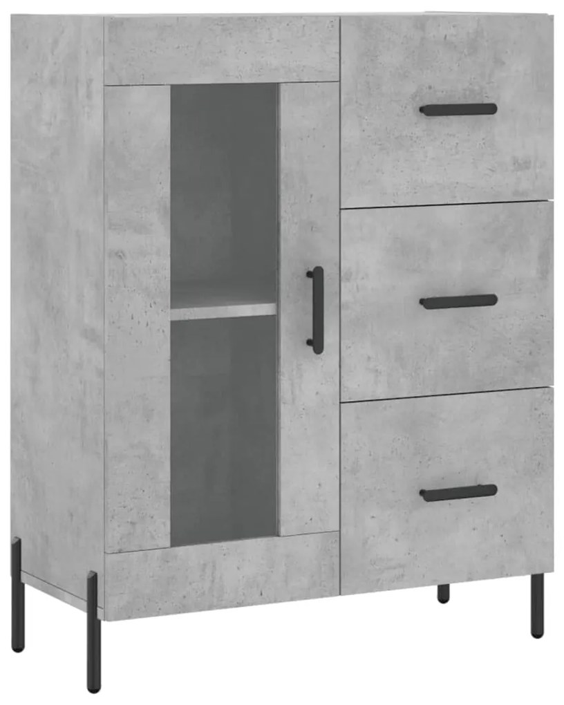 Skříň highboard betonově šedá 69,5x34x180 cm kompozitní dřevo