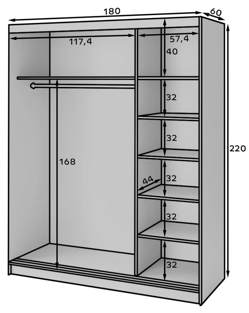 Eltap Šatní skříň Prescco III
