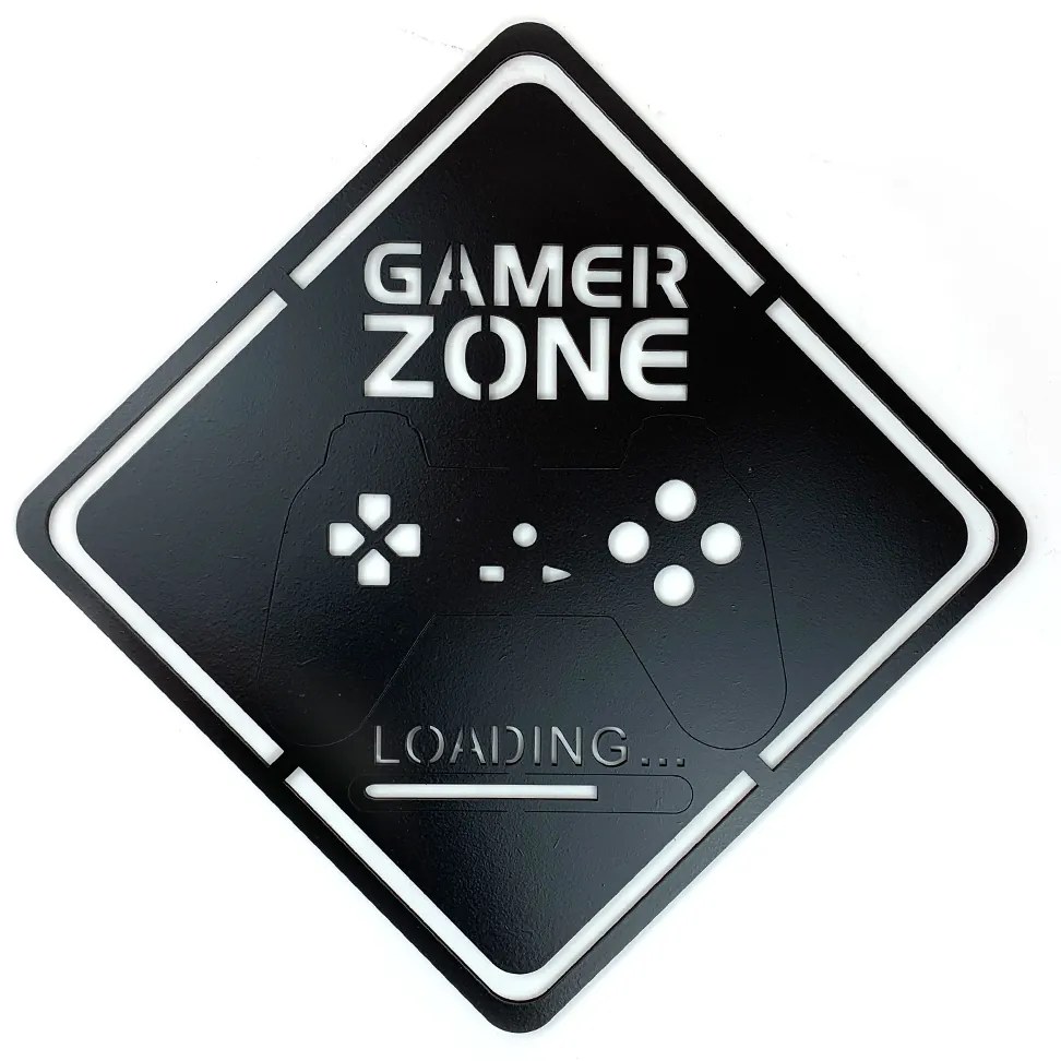 Živá Zeď Dřevěná nástěnná dekorace Gamer Zone černé