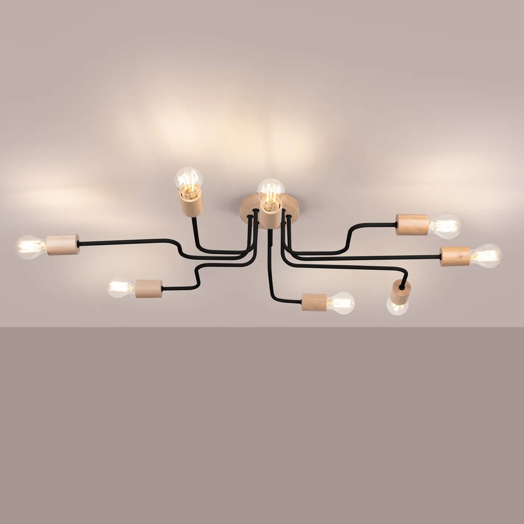 Sollux Lighting Lustr TIMBO 8 černý
