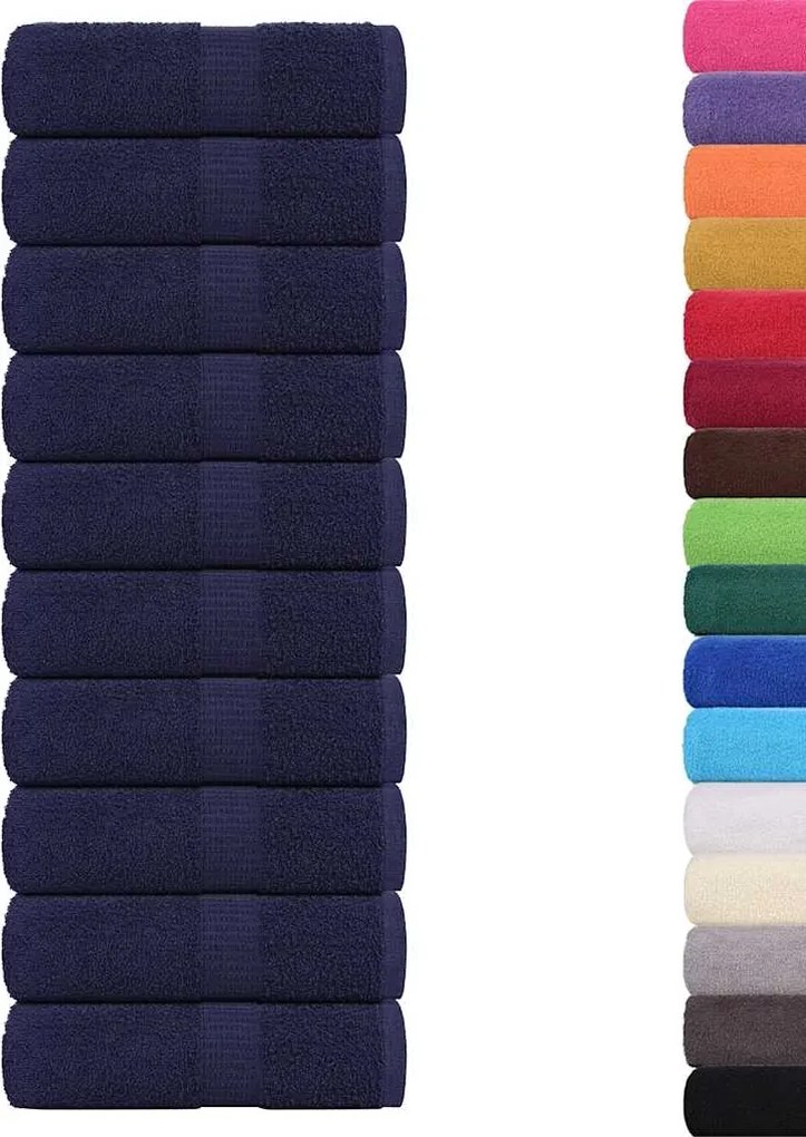 Ručníky FROGN 10 ks tmavě modré 30x30 cm 360 g/m² 136778