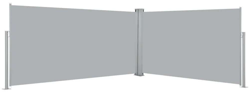 vidaXL Marketos Zatahovací postranní markýza/zástěna 160 x 600 cm šedá
