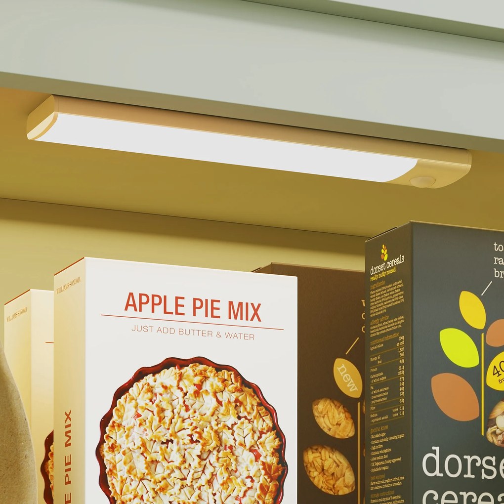 HOMCOM kuchyňský bufet, vysoká úložná skříň s nastavitelným LED a pohybovým senzorem, 80 x 40 x 176,5 cm, zelená