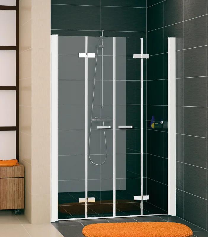 Sprchové dveře dvojité dvoudílné skládací 160 cm (SLF2 1600 04 07) SanSwiss