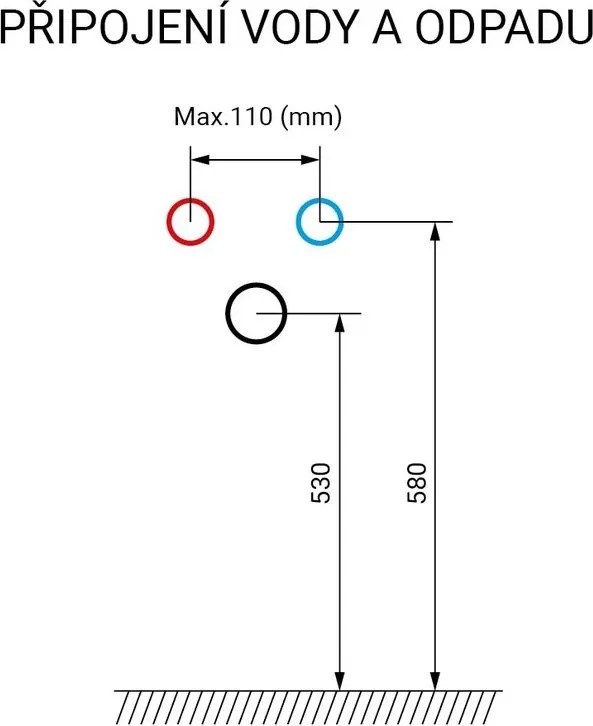 Mereo Mereo, Mailo, koupelnová skříňka 61 cm, bílá, dub, antracit, CN550SB