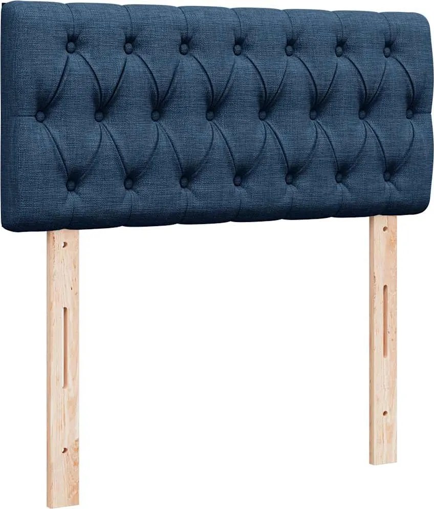 Box spring postel s matrací modrá 90x200 cm textil 3287352