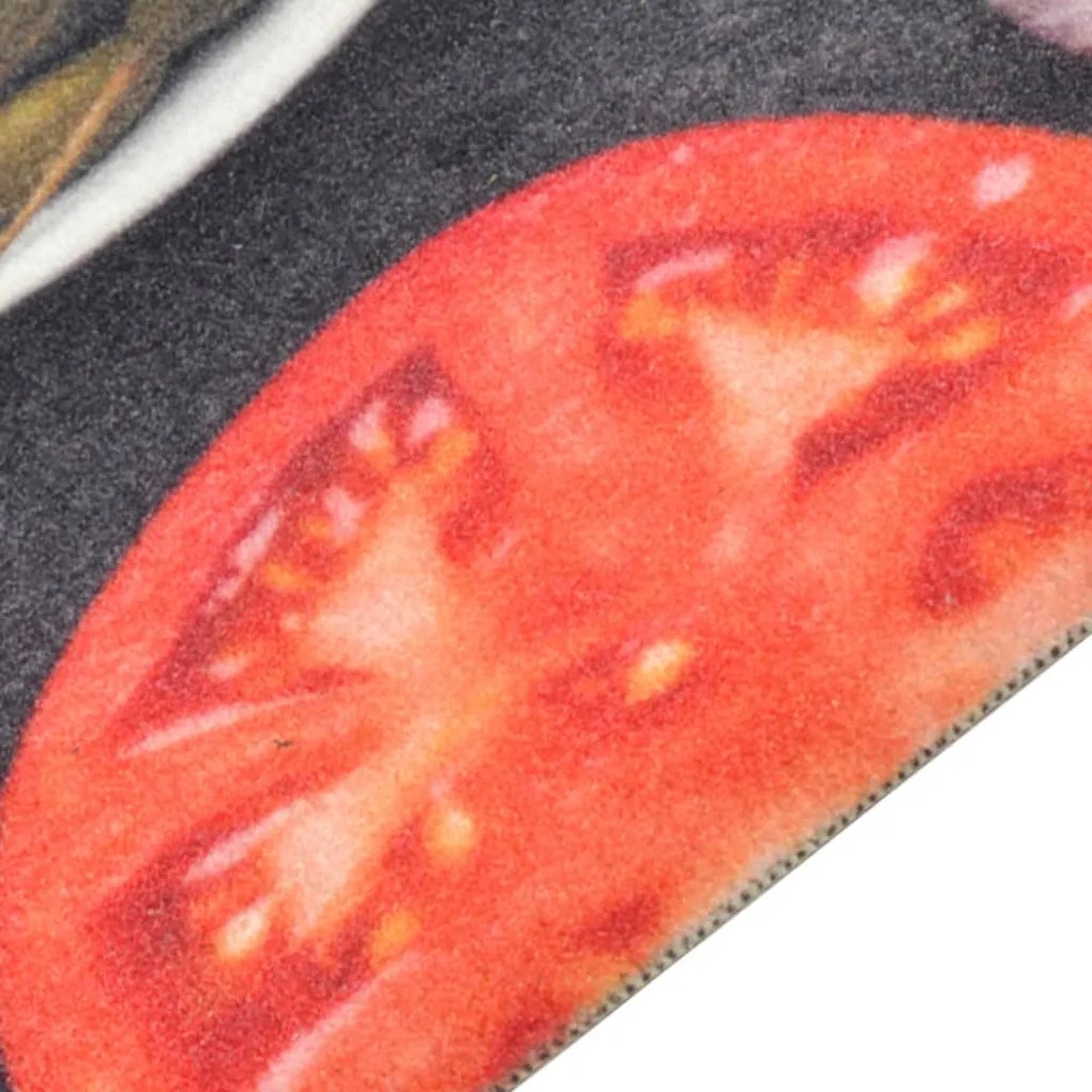 Kuchyňský koberec omyvatelný Víno a jídlo 45 x 150 cm samet 136552