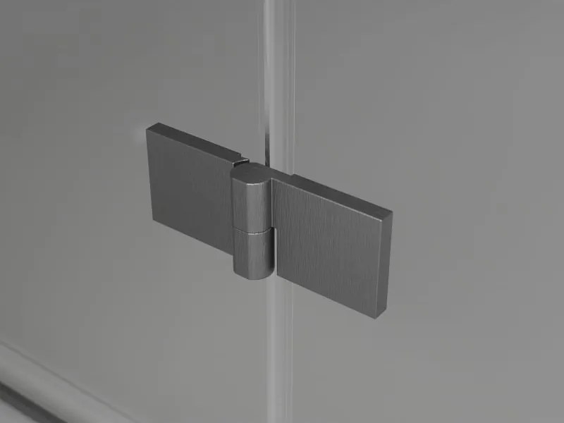 Mexen Lunar L sprchové dveře výklopné pravé 105 cm, transparentní, kartáčovaný gun gray - 834L-105-000-66-00-P