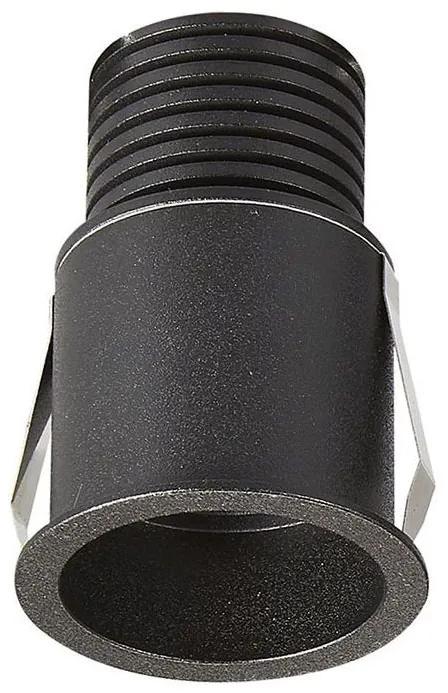 Mantra 7083 Guincho, černá zápustná bodovka 5W LED 2700K, prům. 5,5cm, IP54
