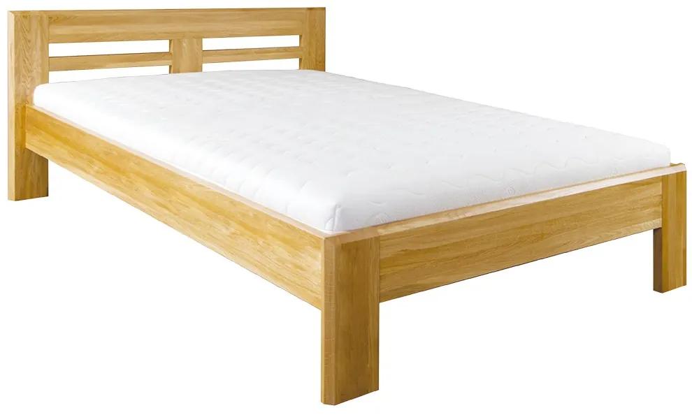Drewmax LK211 180x200 cm dřevěná postel masiv dub dvojlůžko