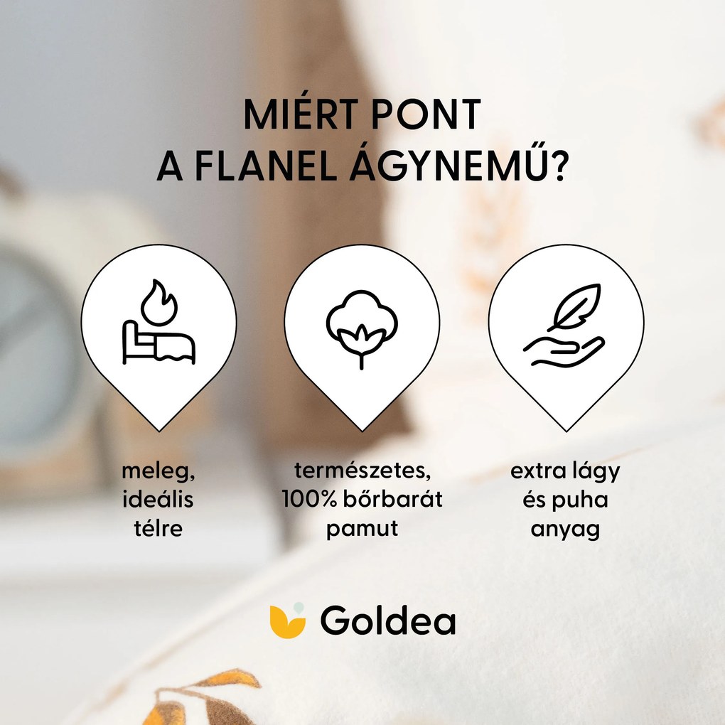 Goldea flanelové povlečení - podzimní dýně a lístky 140 x 200 a 70 x 90 cm