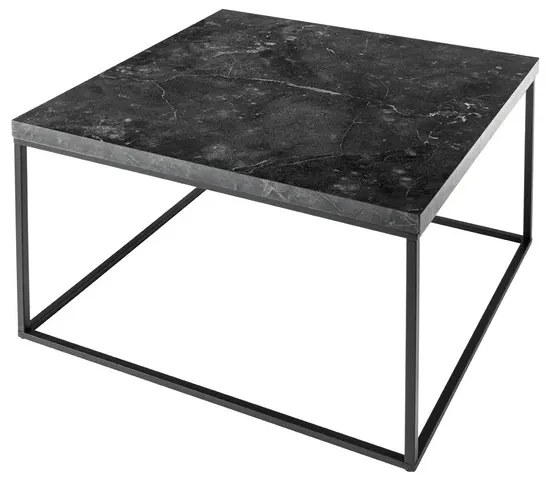 Designový konferenční stolek Haines 60 cm vzor antracitový mramor