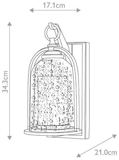 Elstead HK-QUINCY-S - Venkovní nástěnné svítidlo QUINCY 1xE27/100W/230V IP44