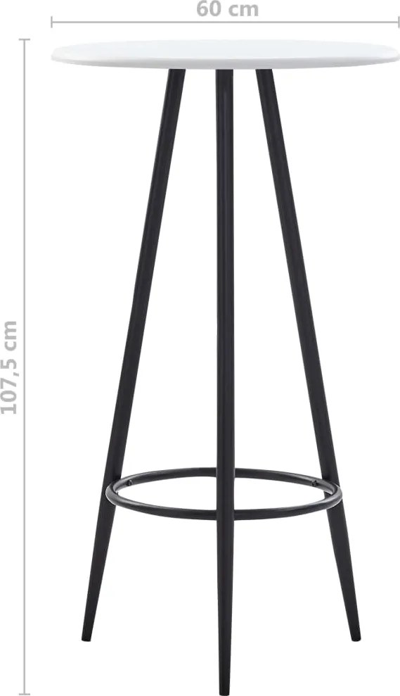 Barový stůl bílý 60 x 107,5 cm MDF 281544