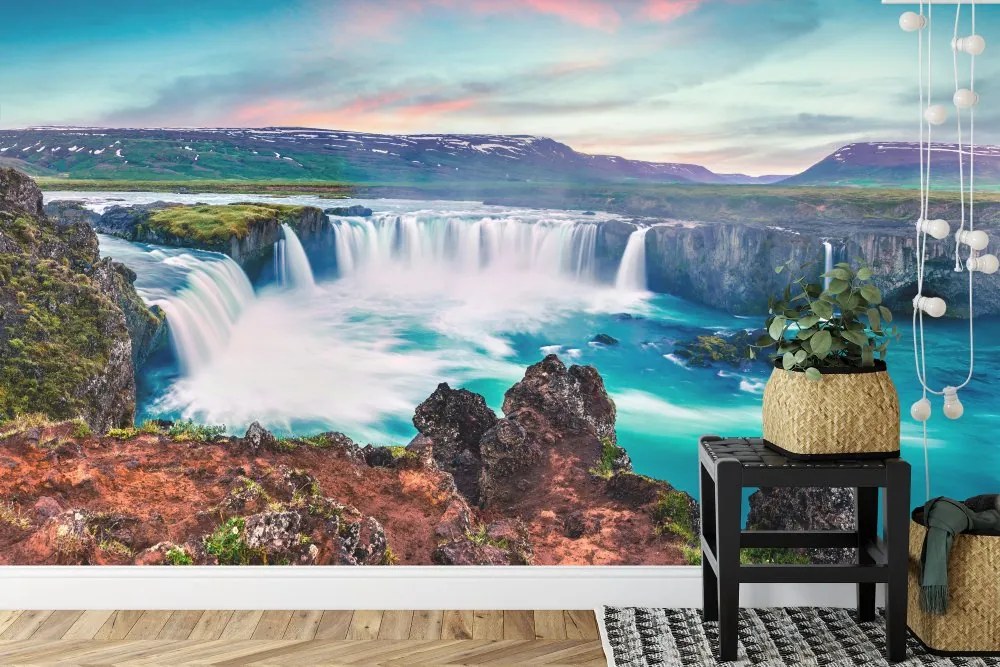 Fototapeta Vodopád Godafoss Strukturální vinyl 152.5x104