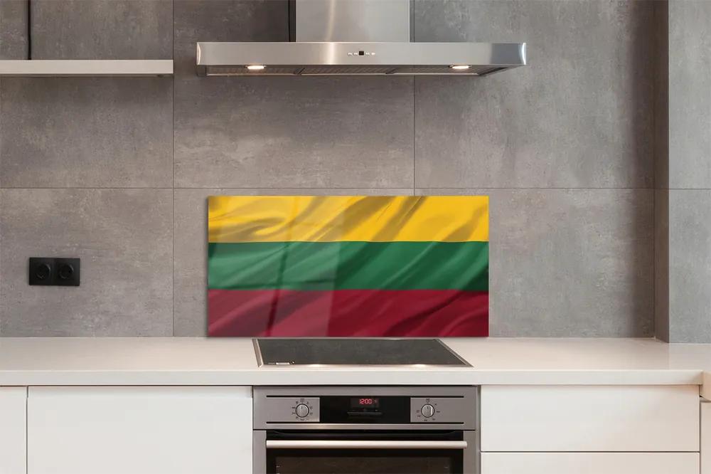 Skleněný panel vlajka Litvy 125x50 cm