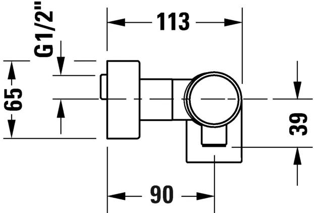 Duravit Tulum - Sprchová baterie nástěnná, černá matná TU4230000046