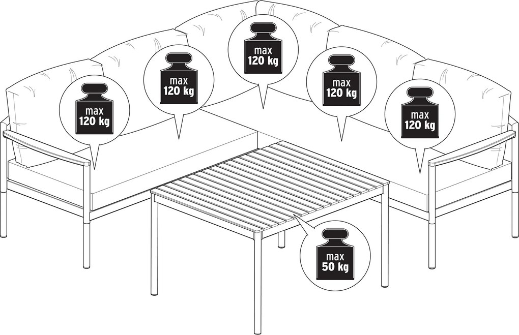 Tchibo - Rohová sedací souprava »Elin« s jídelním stolem - barva: černá