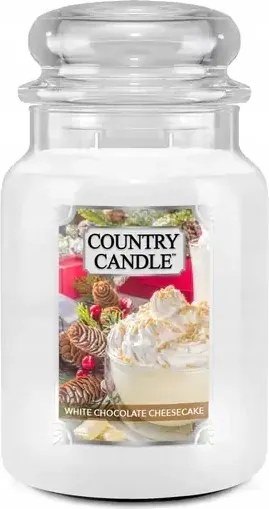 White Chocolate Cheesecake Country Candle velká vonná svíčka s 2 knoty