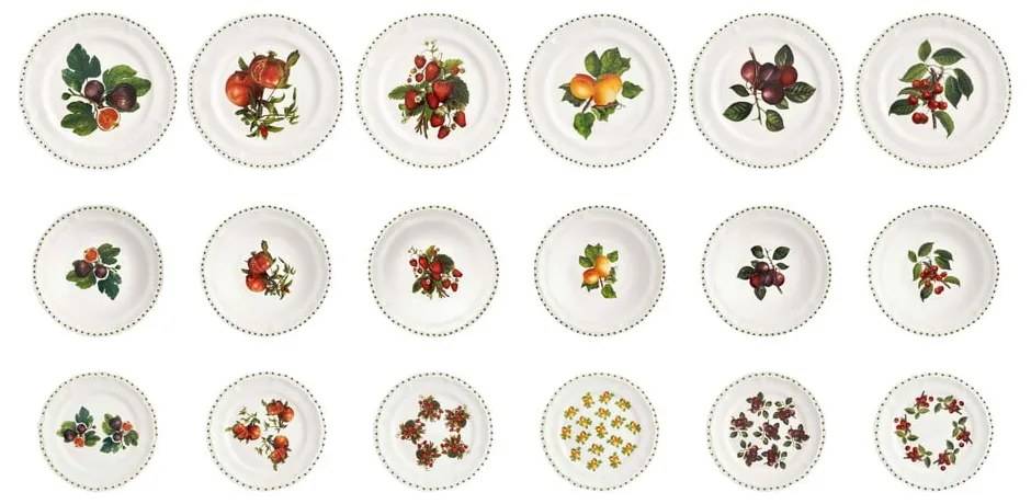 18dílná sada porcelánových talířů Brandani Le Primizie