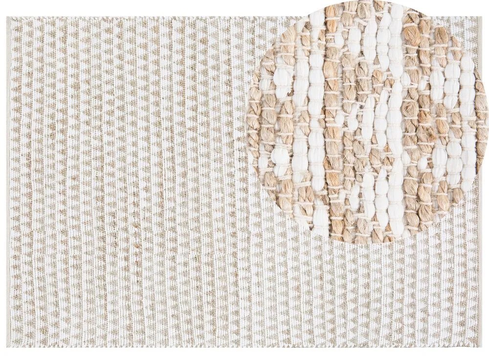 Béžový geometrický koberec 160x230 cm TUNCELI Beliani