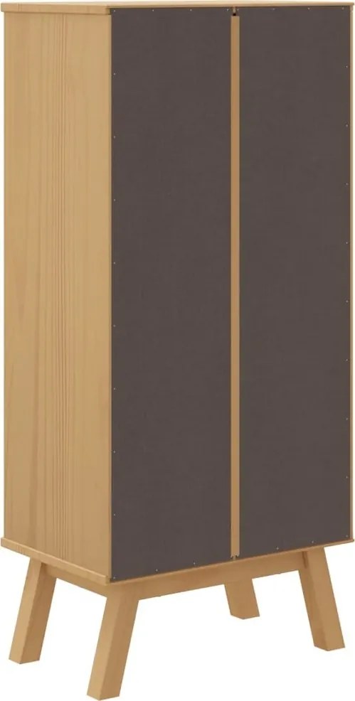 vidaXL Botník OLDEN 55 x 35 x 120 cm masivní borové dřevo [358620] Barva: Šedá