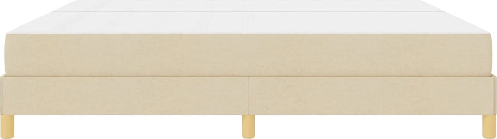 Postel s boxspringem s matrací Krémová 200 x 200 cm textil 3398596