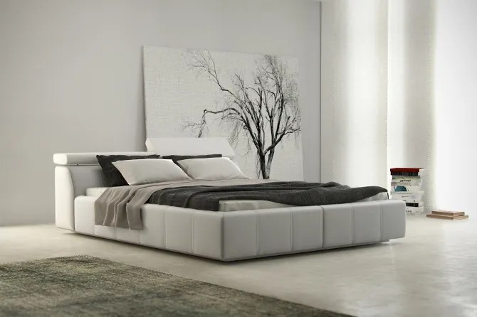 PYKA Kožená čalouněná postel MILAN rozměry postele: 160 x 200