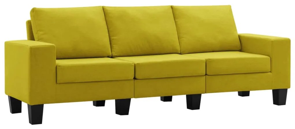 Pohovka Kerens - 3místná - textil | žlutá