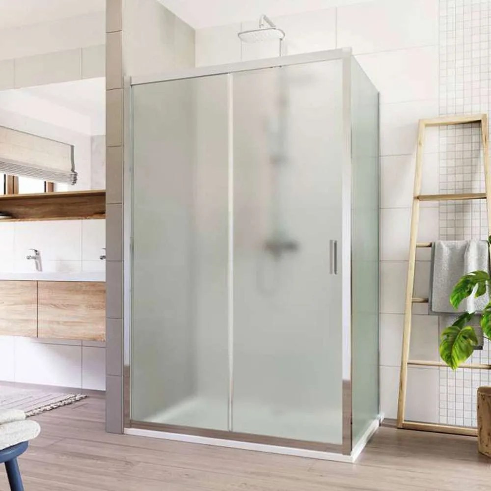 Mereo Mereo, Sprchový kout, Lima, obdélník, zasunovací dveře a pevný díl, L/P, chrom ALU, sklo Point, CK87412K