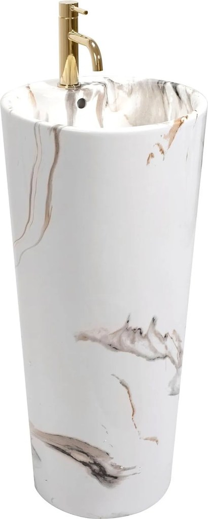 Rea Blanka volně stojící umyvadlo, 84 x 40 cm, Marble imitace kamene, REA-U8704