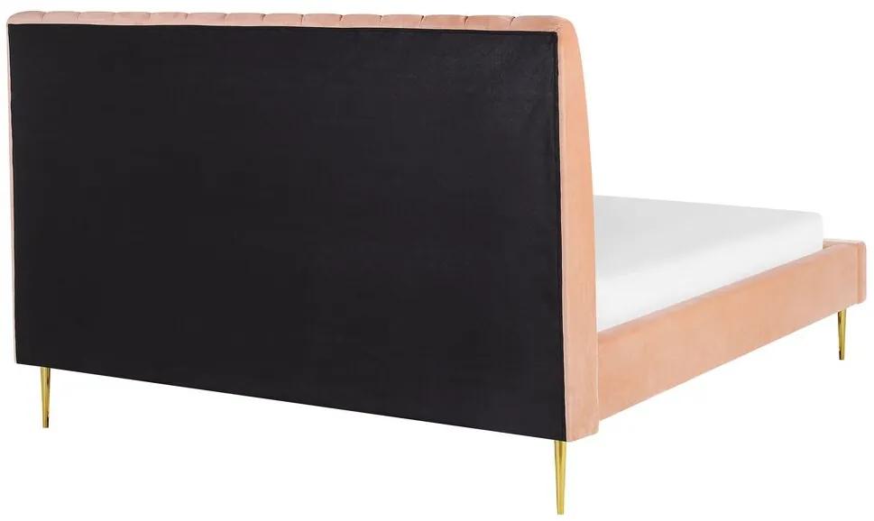 Manželská postel 160 cm MASALA (s roštem) (růžová). 1022801