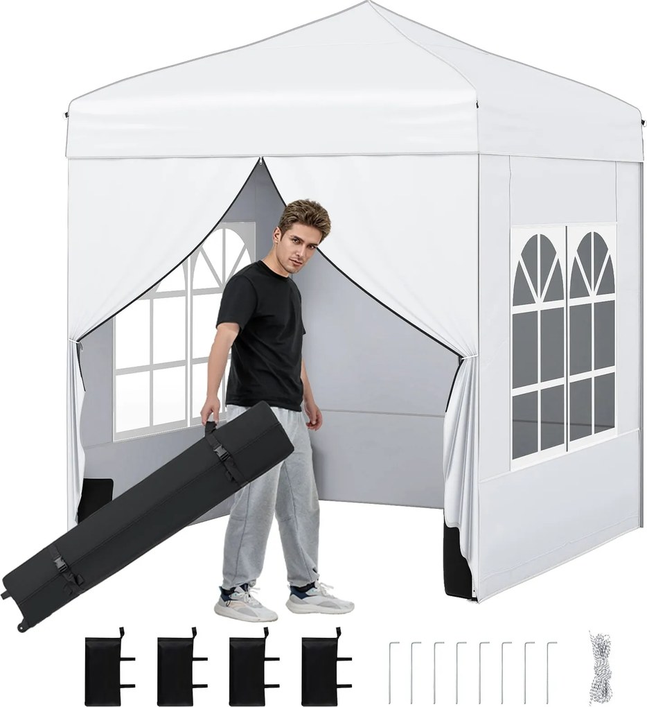 Costway Pop Up Pavilion Skládací zahradní altánek s odnímatelnými bočními