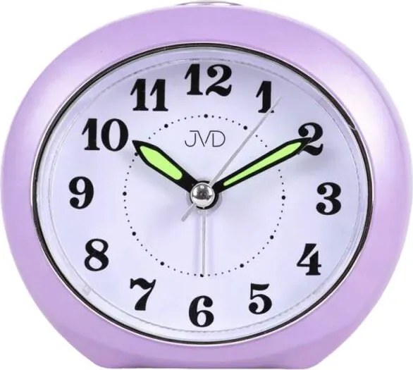 JVD Netikající tichý ručkový budík s osvětlením s plynulým chodem JVD SRP803.2