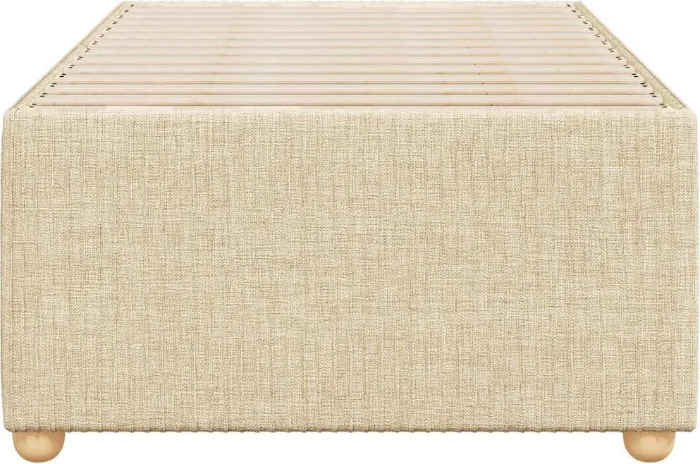 Rám postele bez matrací krémově 90x200 cm textil 3284912