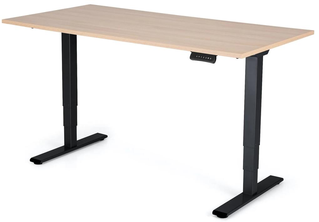 Polohovatelný stůl Liftor 3segmentové nohy černé,   deska 1600 x 800 x 25 mm dub sorano
