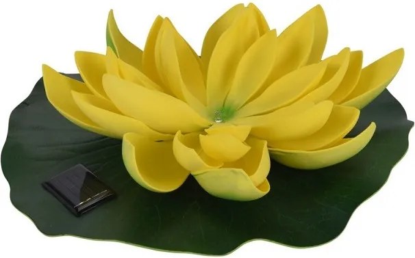 LED Lotus – žlutý 28 cm