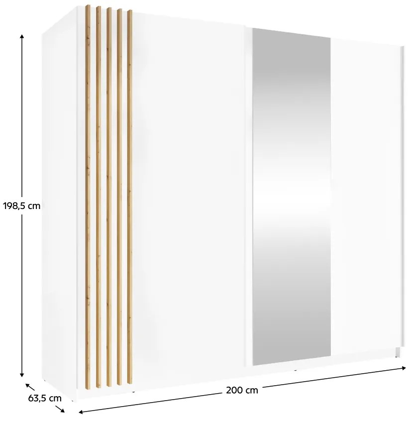 Šatní skříň BAJADERO 2D-200 Tempo Kondela