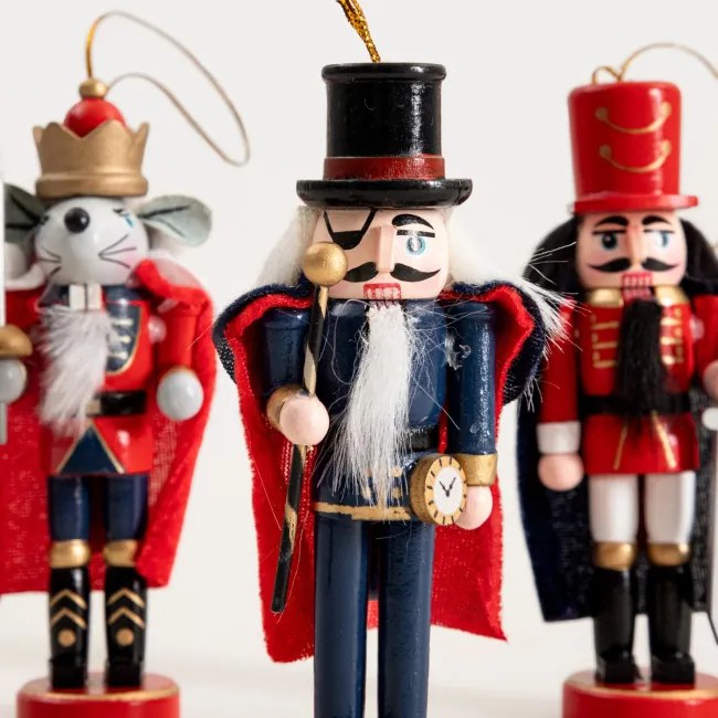 Závěsná vánoční dekorace NUTCRACKER louskáček 754449 (3 ks)
