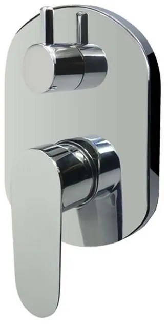 Mereo, Sprchová podomítková baterie s přepínačem, Viana, Mbox, oválný kryt, hrom CBE60106B